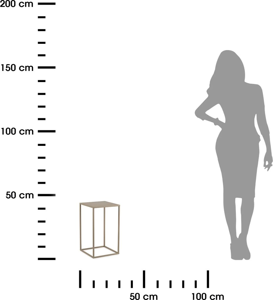 STOJAN NA KVĚTINÁČ SIMPLE 40X24X24 CM BÉŽOVÁ