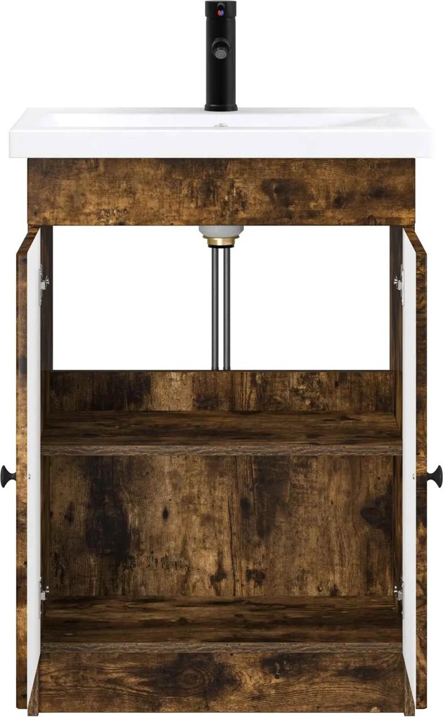 Sada koupelnového nábytku Kouřový dub 56 x 37,5 x 81 cm 3404169