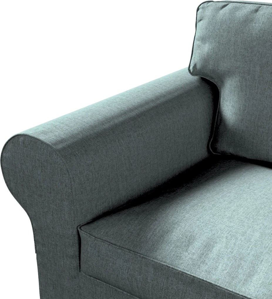 Potah na pohovku IKEA Ektorp 2-místná, nerozkládací barva modrá látka pletený vzor