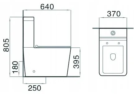 Mexen CUBE - WC kombi + sedátko, 31014000
