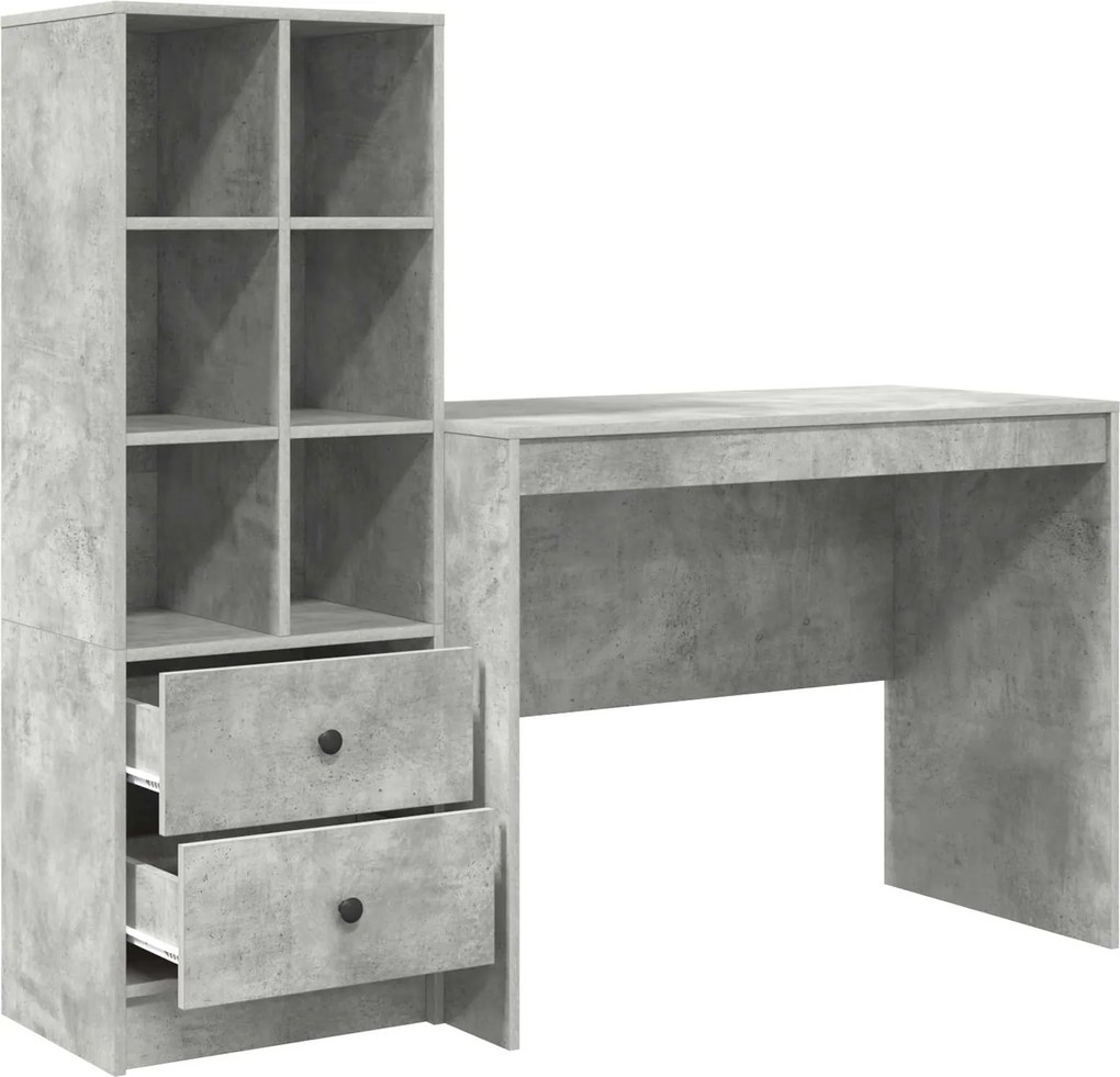 Stůl Betonově šedá 145.5 x 50 x 127 cm 2 ks 3337372