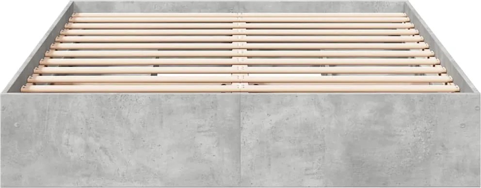 Rám postele se zásuvkami betonově šedý 150 x 200 cm kompozit 3280653