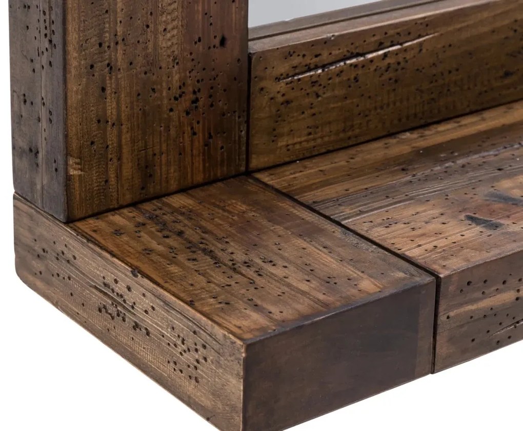 furniture-nabytek.cz - Koupelnový set Cantaro 2 kusy, masivní recyklovaná borovice, lakovaný, hnědý
