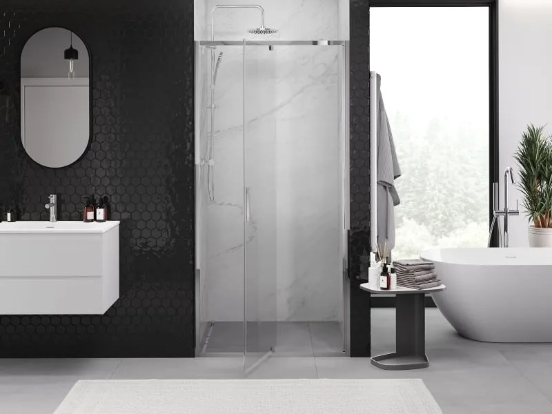 Mexen Exo sprchové dveře křídlové 105 cm, transparentní, chrom - 819-105-000-01-00