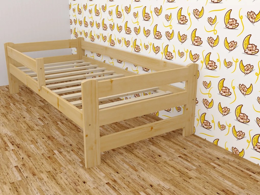 Vomaks Dětská postel DP 019 se zábranou Rozměr: 90 x 200 cm, Barva: barva růžová