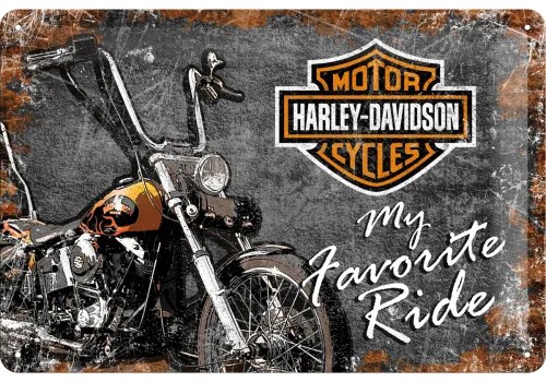 Postershop Plechová cedule - Harley-Davidson (My Favorite Ride) 20x30 cm