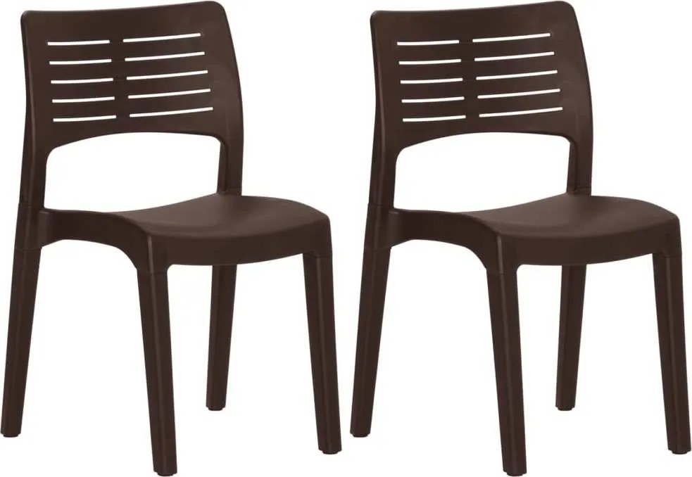 vidaXL Zahradní židle 2 ks polypropylen [317730] Barva: Bílá