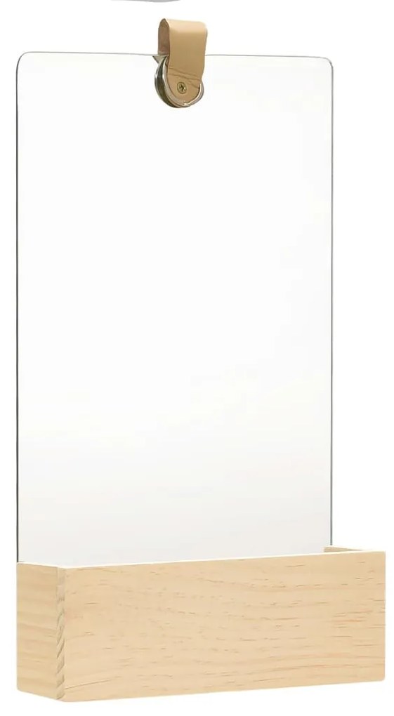 vidaXL Nástěnné zrcadlo masivní borovice 23 x 39,5 cm