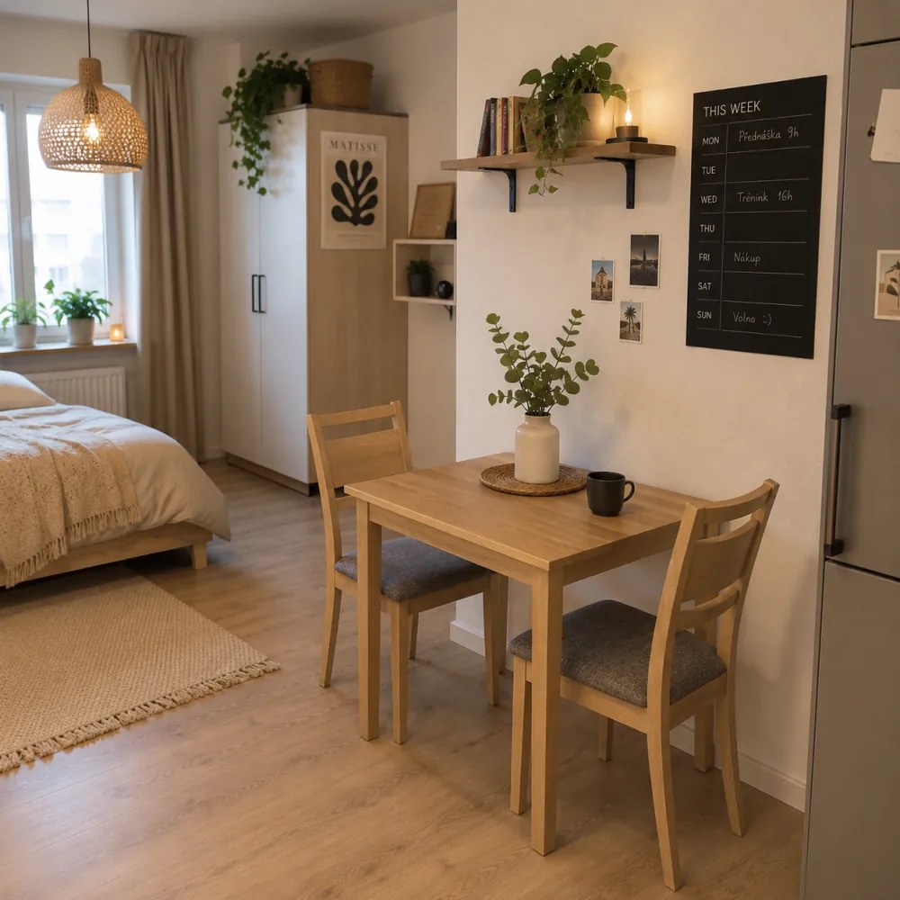 Vystavený set 2 jídelních židlí HELSINKI – dub olej / hnědošedá látka