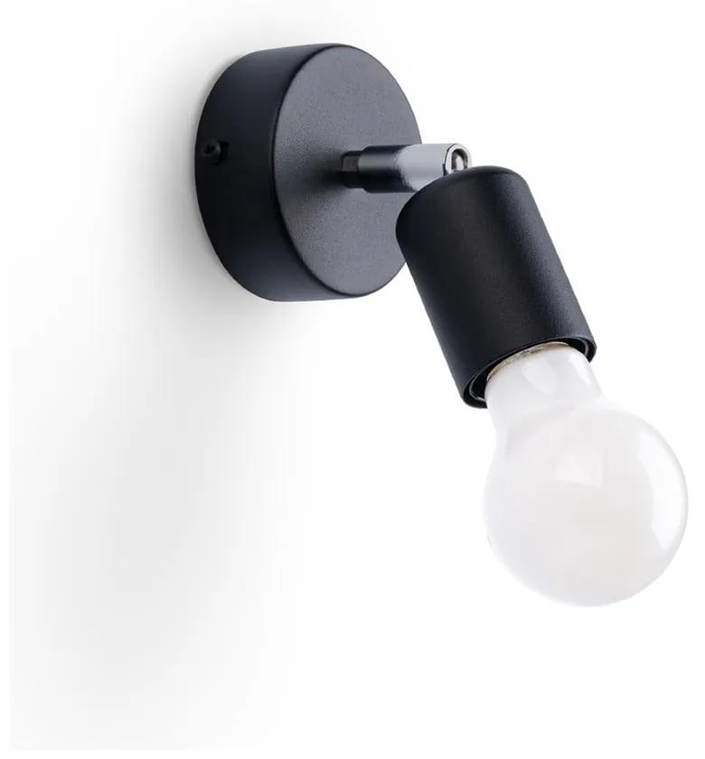 Černé nástěnné svítidlo ø 6 cm Brando – Nice Lamps