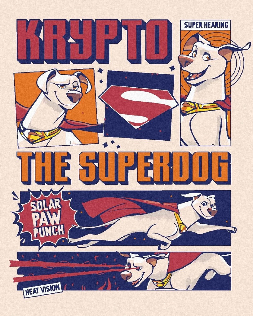 Zuty - krypto the superdog plakát (dc liga supermazlíčků), 40×50 cm, bez rámu a bez vypnutí plátna