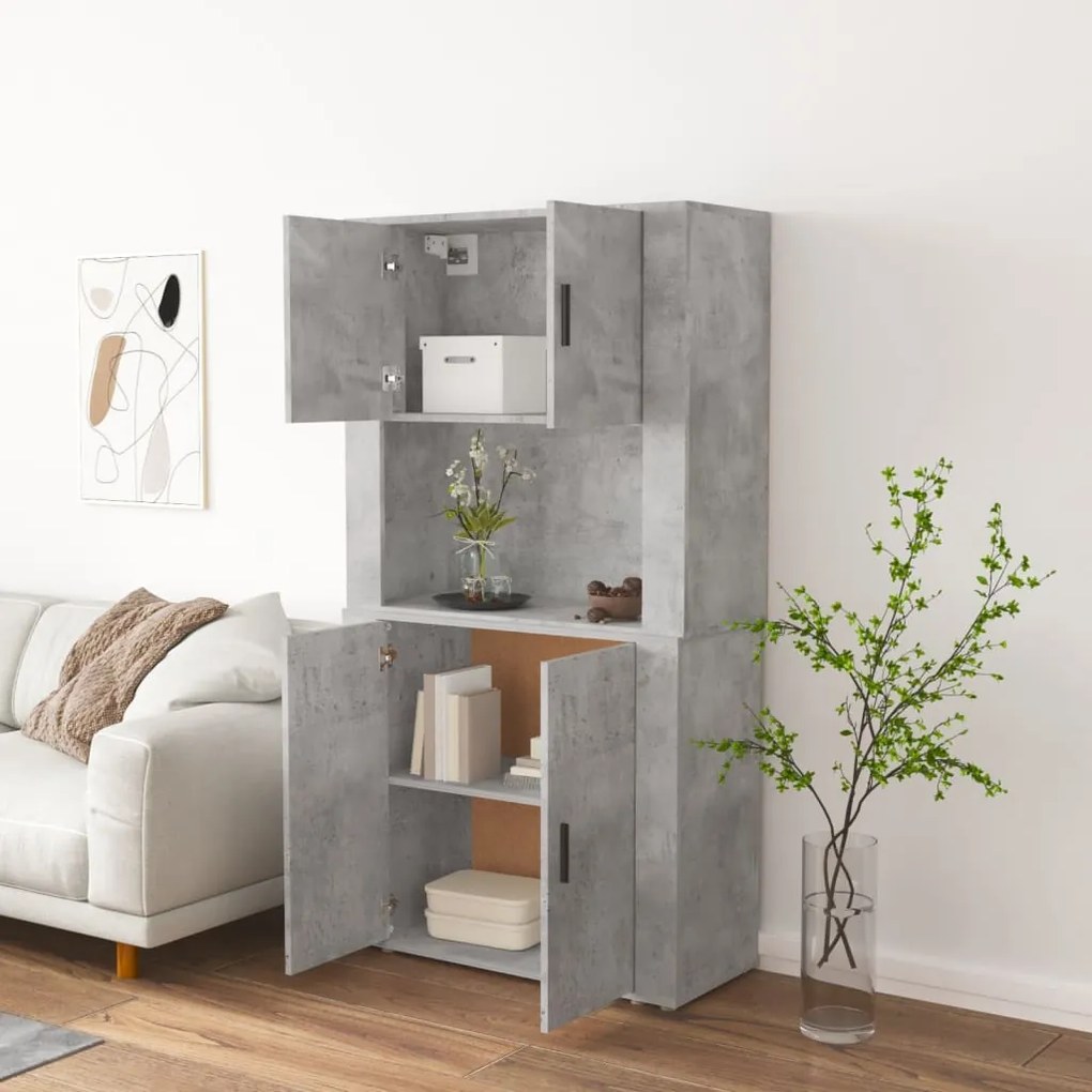 Skříň highboard betonově šedá kompozitní dřevo 3185355