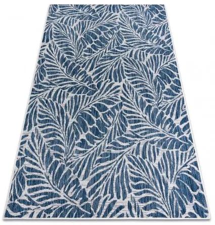 Dywany Luszczow Kusový koberec SISAL SION Listy 22151 tmavě ecru / modrá Rozměr koberce: 140 x 190 cm
