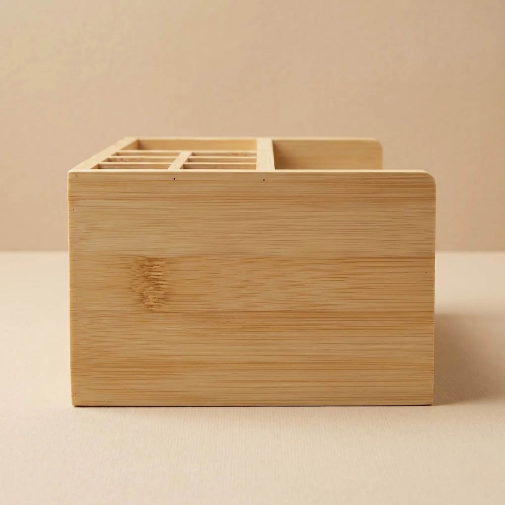 Bambusový organizér na stůl, 10 x 25 x 15,5 cm