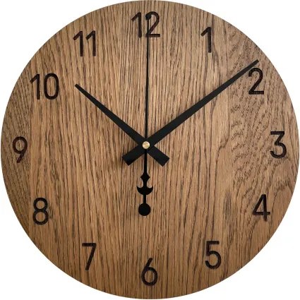 Nástěnné hodiny z dubového dřeva – moderní minimalistický design I SENTOP MAS002-A-akcia20