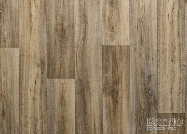 Breno PVC PURETEX Lime Oak 169M – tmavší dřevo, šíře 400 cm