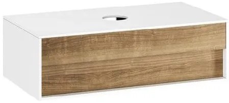 Ravak Step - Umyvadlová skříňka SD, 1000x540x305 mm, 1 zásuvka, bílá/ořech X000001418