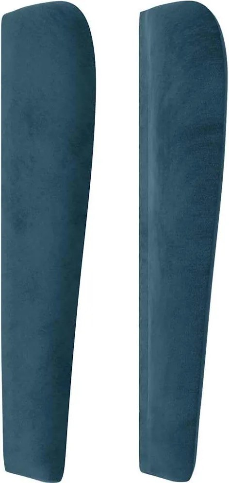 Čelo postele typu ušák tmavě hnědé 103x23x118/128 cm textil 3117722