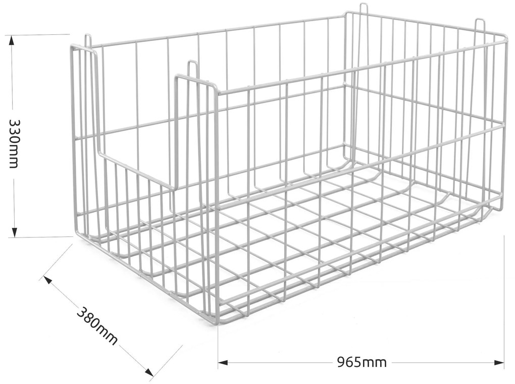 FEROPLAST spol. s.r.o Drátěný koš Ks11, 965(h)x380(š)x330(v) mm