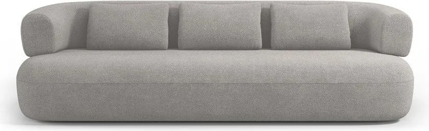 Světle šedá pohovka z textilie bouclé 200 cm Jenny – Micadoni