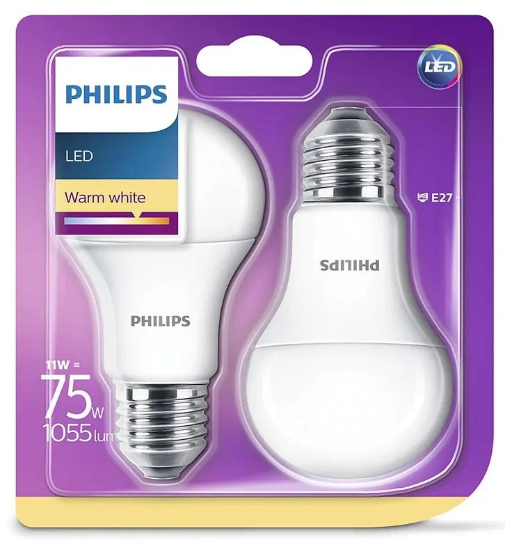 Philips SADA 2x LED žárovka Philips E27/11W/230V 2700K P2078
