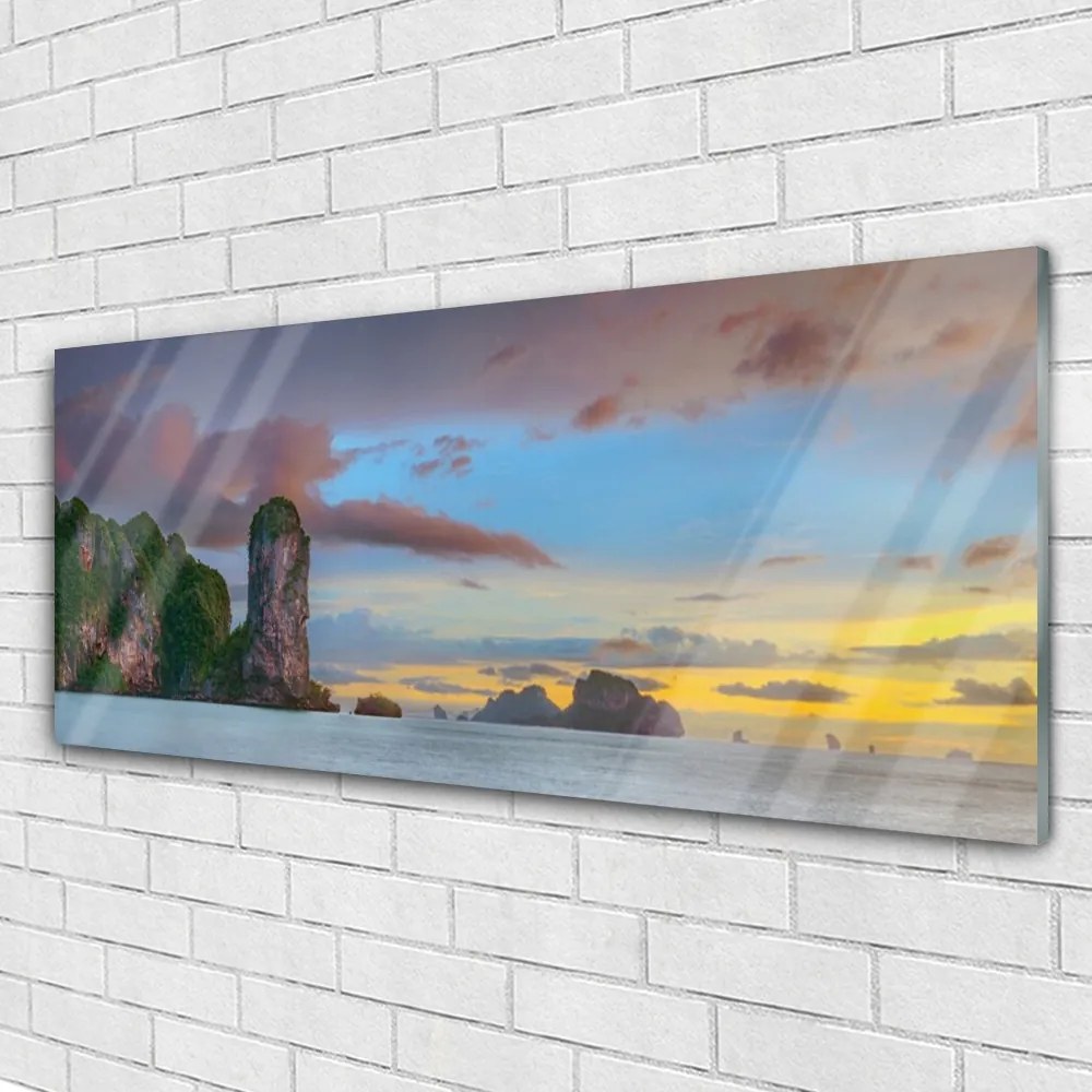 Plexisklo-obraz Moře Hory Krajina 125x50 cm