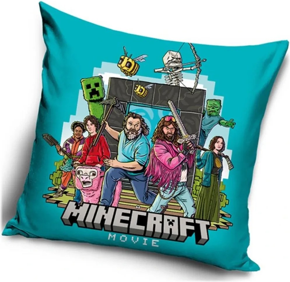 Velurový polštář Minecraft Movie | 40x40 cm