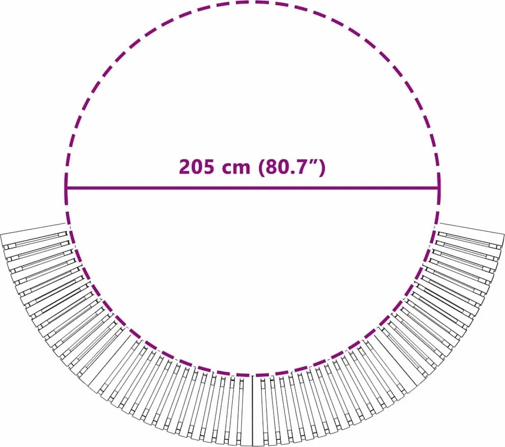 vidaXL Obložení vířivky půlkruhové Hnědá 272 x 120 x 55,5 cm [4108127]