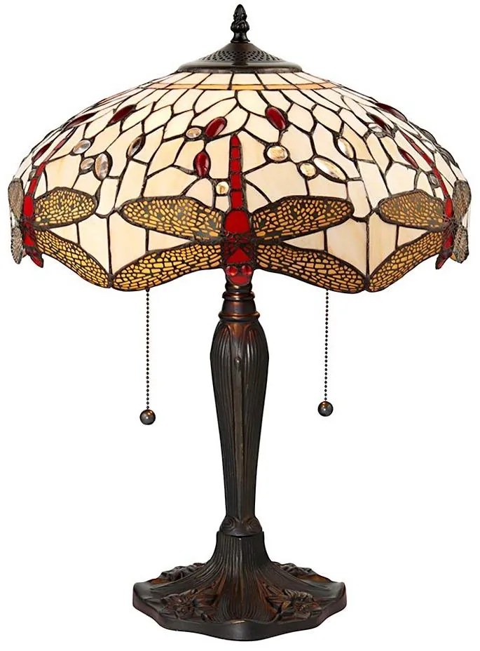 Endon 64085 - Stolní lampa Tiffany DRAGONFLY 2xE27/60W/230V pr. 41 cm