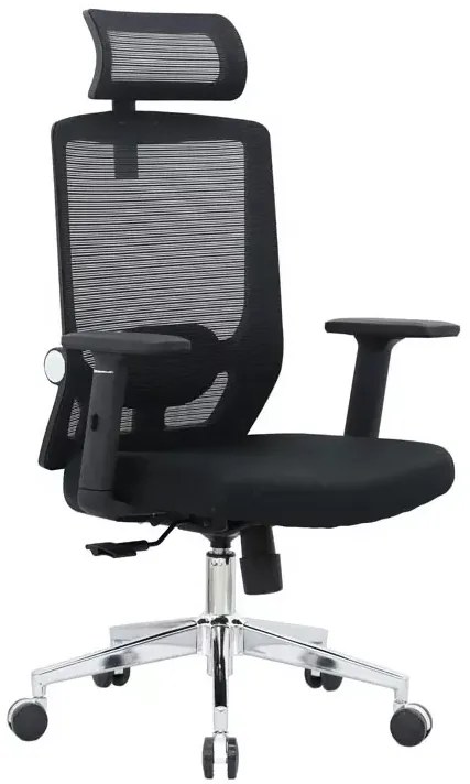 Ergonomická kancelářská židle ERGODO GIRONA - černá síťovina / nosnost 150 kg
