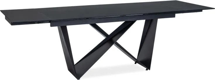 Jídelní stůl, černá/mat, CAVALLI 160(240)X90