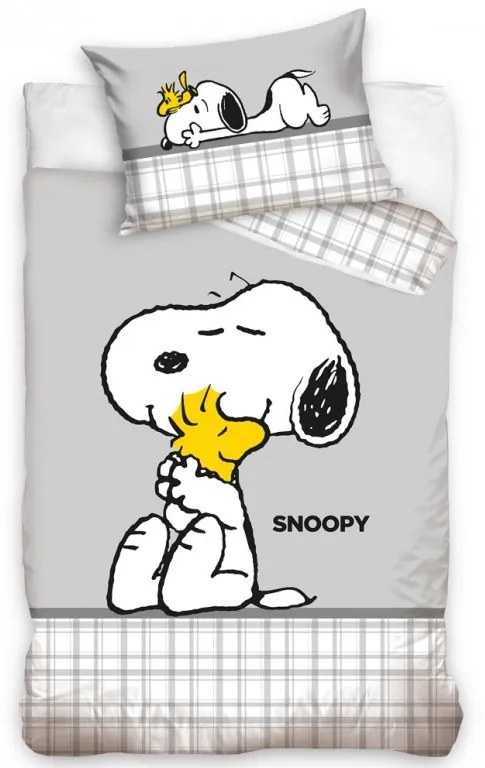 Carbotex Povlečení do postýlky 100x135 + 40x60 cm - Snoopy Nejlepší kamarádi