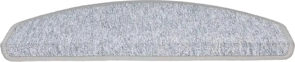 Schodové rohože 30 ks 65 x 24 x 4 cm světle šedé, půlkulaté, velké 3365752