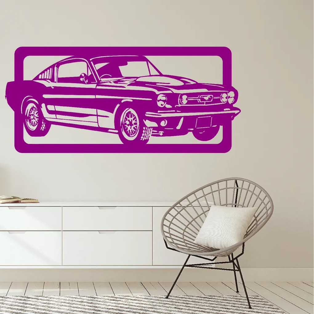 Živá Zeď Samolepka na zeď Ford Mustang Barva: černá