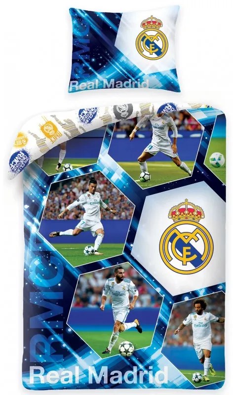 Halantex · Bavlněné povlečení Real Madrid - RMCF  - 70 x 90 + 140 X 200 cm | Oficiální produkt Realmadrid
