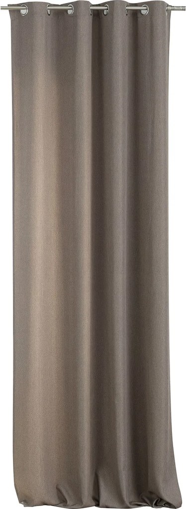 Hotový závěs BASIC na kroužcích 140x280cm světle hnědý