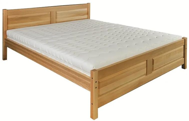 Drewmax Dřevěná postel 120x200 buk LK109 buk bělený
