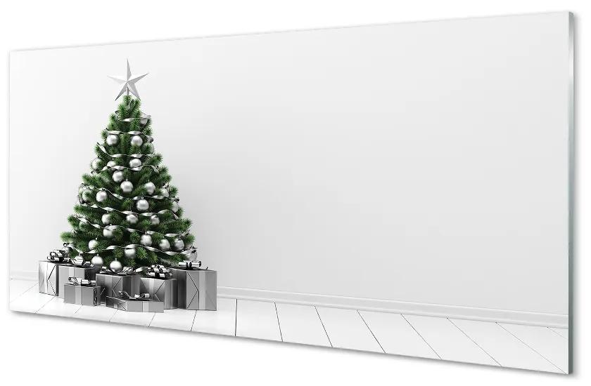 Obraz na skle Vánoční dárky 120x60 cm