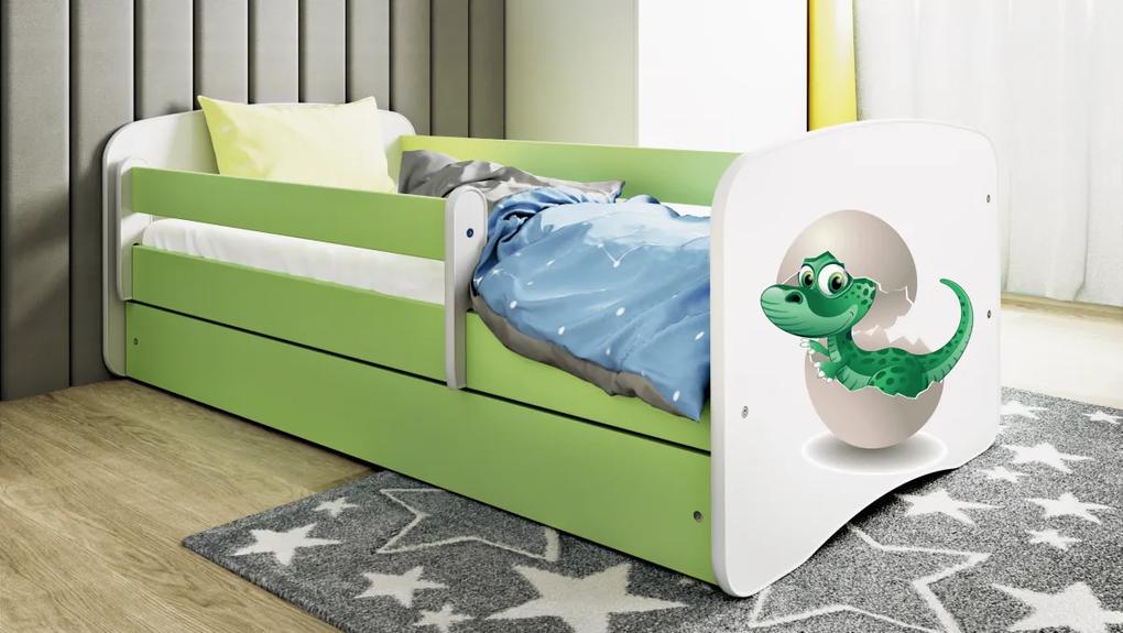 Dětská postel Babydreams dinosaurus zelená