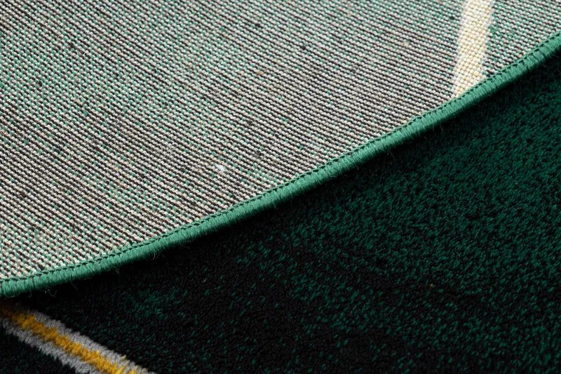 Dywany Łuszczów, Kusový koberec Emerald 1022 green and gold kruh, 200x200 (průměr) kruh, zelená, ložnice