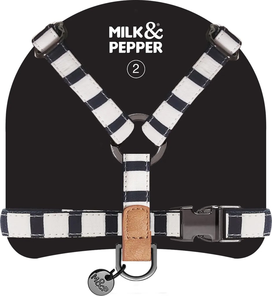 MILK&PEPPER Postroj pro psy Naval Marine Blue Velikost: 30