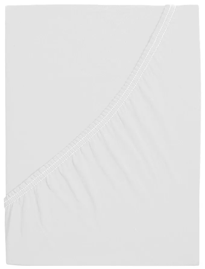 B.E.S. - Petrovice, s.r.o. Prostěradlo Jersey česaná bavlna MAKO - Bílá 200 x 200
