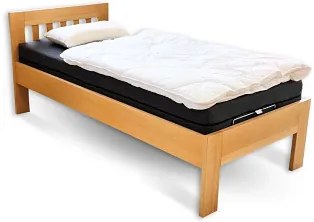 Postel Postelia SANY Buk 90x200 - Dřevěná postel z bukového masivu je jednolůžko s rozměry: 90 x 200 cm nebo 80 x 200 cm