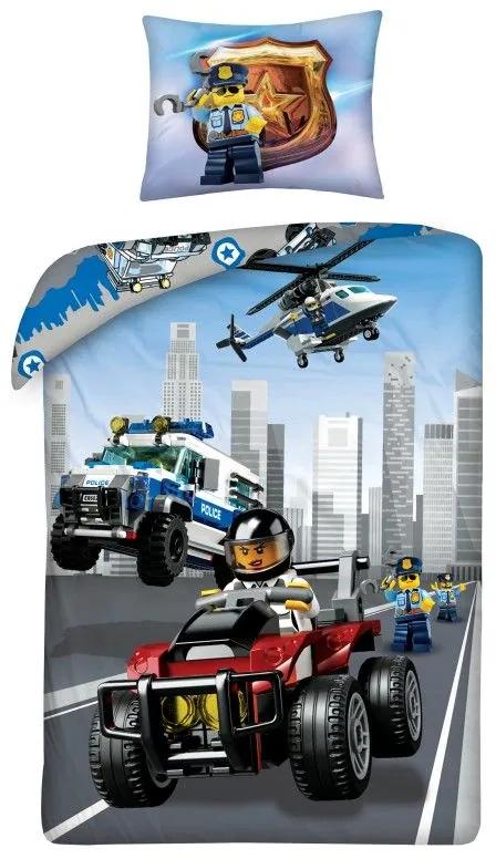 HALANTEX Povlečení LEGO City Policie Bavlna 140/200, 70/90 cm