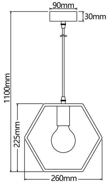 Aigostar - Dřevěný lustr na lanku 1xE27/60W/230V borovice