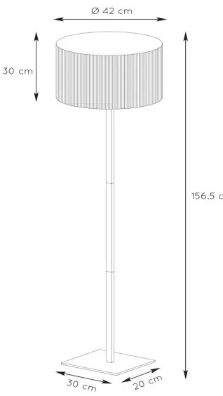 Lucide 03729/81/30 - Stojací lampa MAGIUS 1xE27/40W/230V bambus