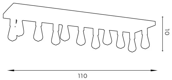Bodové svítidlo FILO 11xE27/60W/230V černá