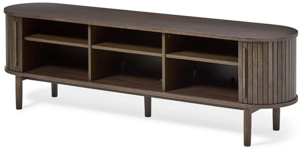 Designový TV stolek Palomino 180 cm tmavě hnědý dub