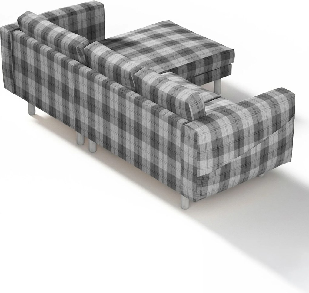 Potah na pohovku IKEA Norsborg 3-místná se šezlongem barva šedá látka pletený vzor, vzorované