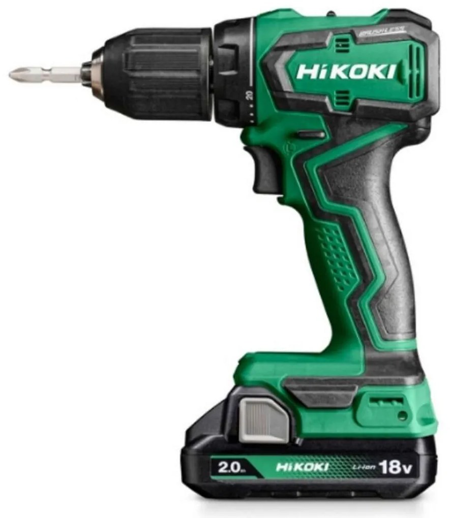 HiKOKI - 18V AKU vrtací šroubovák s příklepem, 2x aku 2,0 Ah Li-Ion, nabíječka DV18DDWRZ